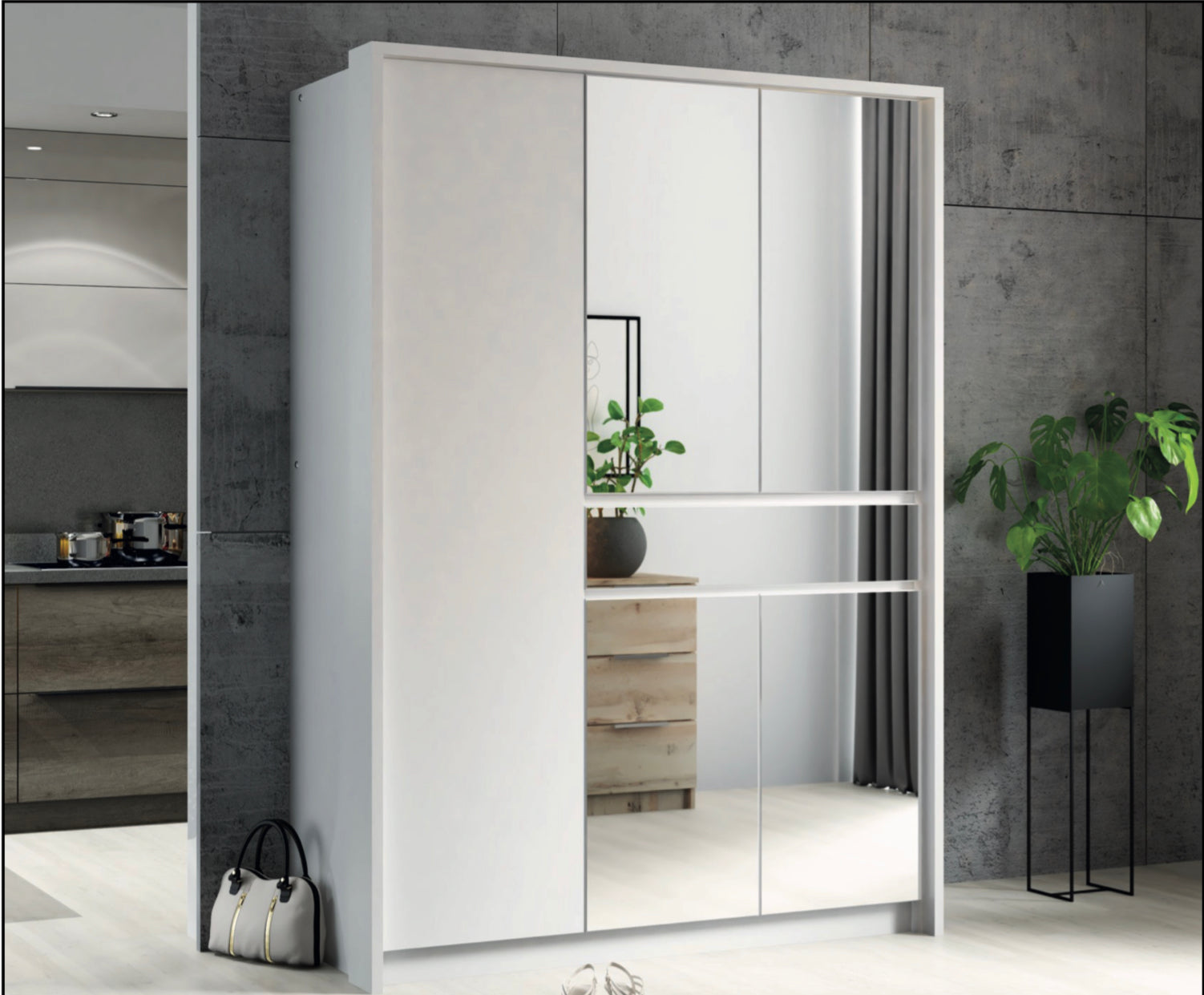 Vista split hinged wardrobe